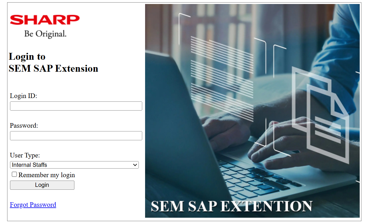 Sharp Knowledge Base | FAQ - ERP Extension Login